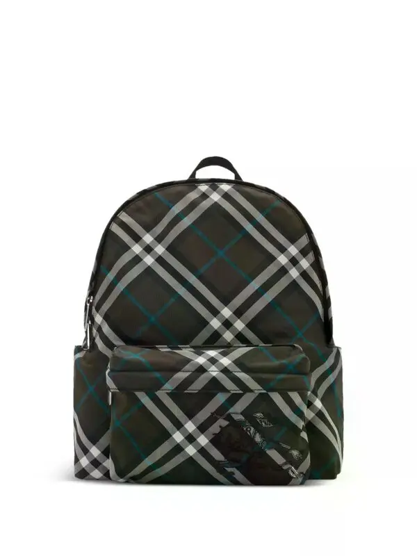 Burberry Check-print Backpack - Brown