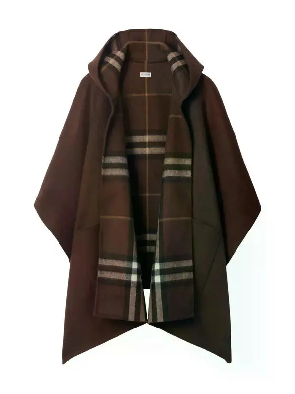 Burberry Hooded Checked Cape