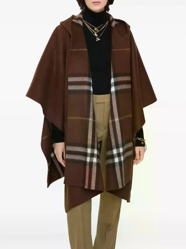 Burberry Hooded Checked Cape
