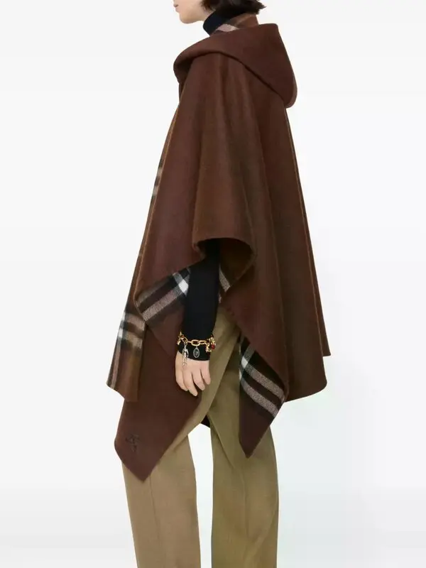 Burberry Hooded Checked Cape