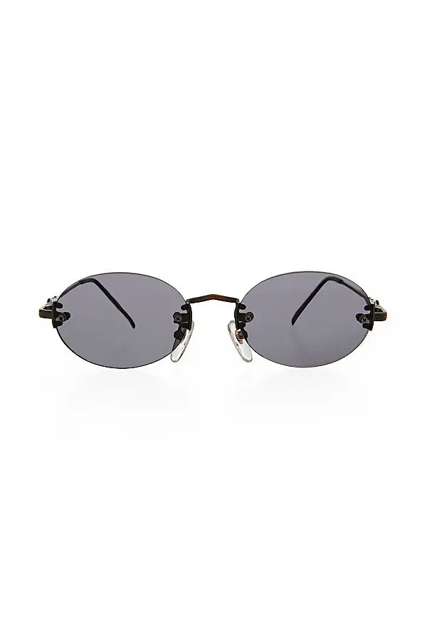SUNGLASS MUSEUM Vintage Alpha Sunglasses - Gray Lens And Copper Frame