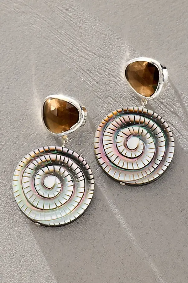 Chan Luu Fp X Spiral Shell Earrings