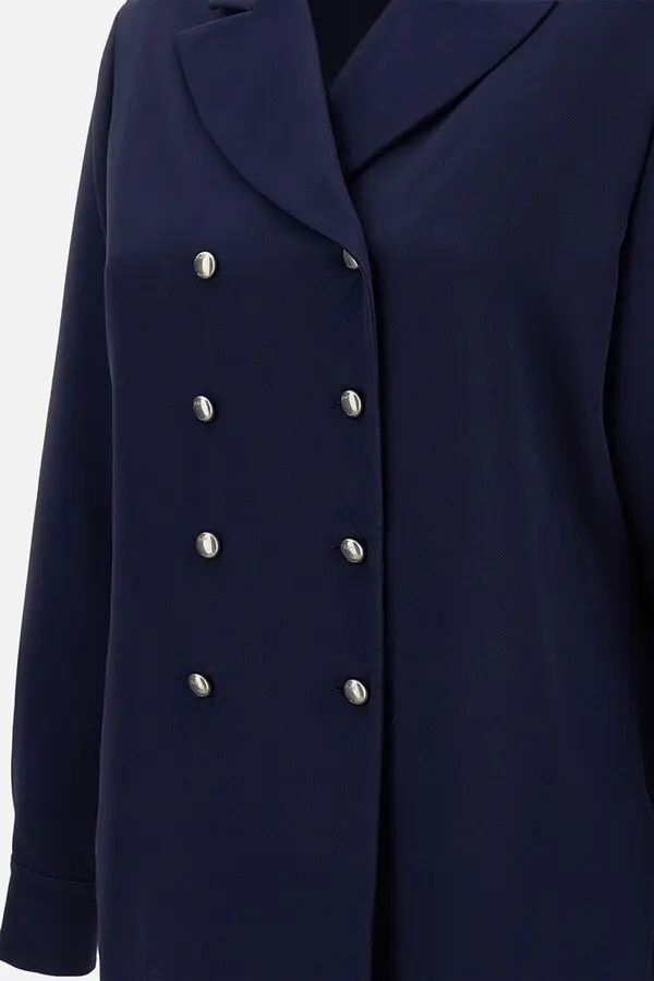 Ralph Lauren Camicia In Seta Con Bottoni - Blu