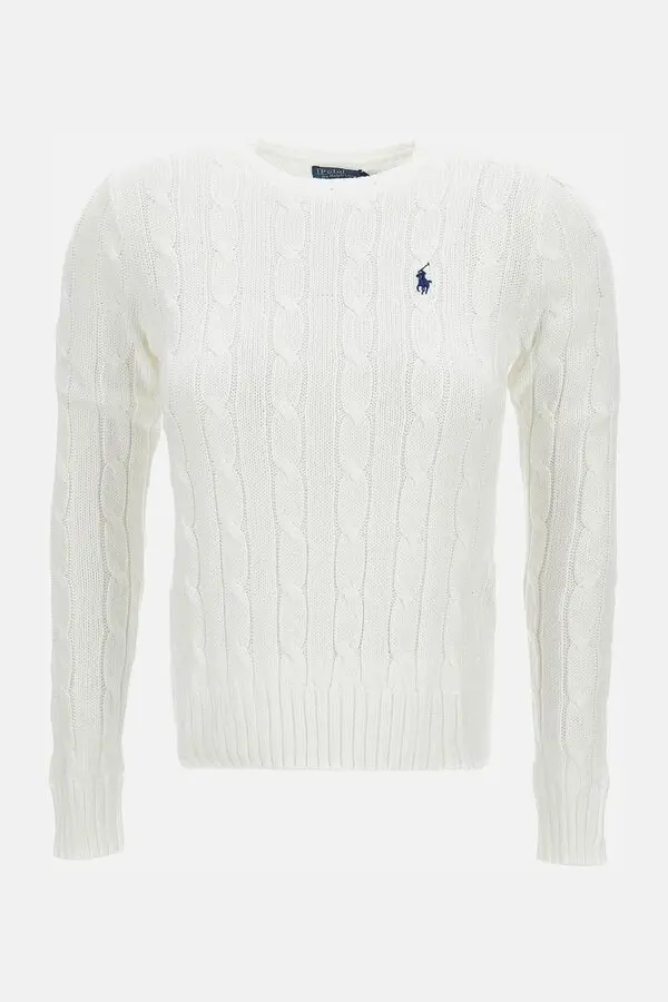 Ralph Lauren Cable-knit Cotton Pullover - White