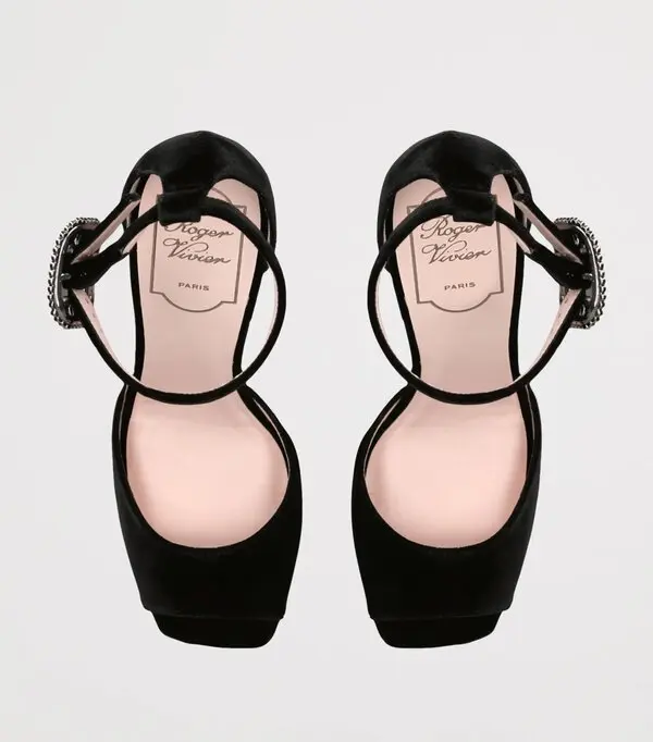 ROGER VIVIER Velvet Platform Sandals