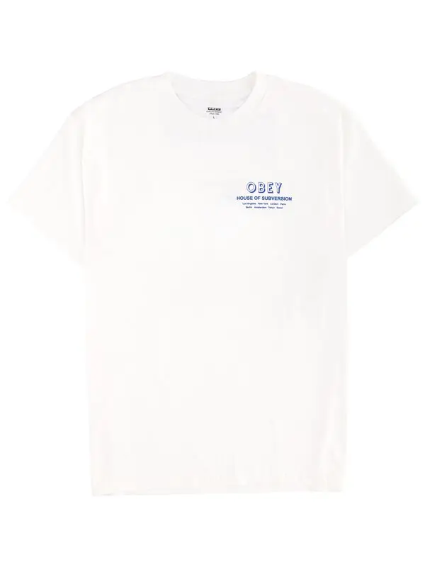 Obey House Of Subversion" T-shirt - White