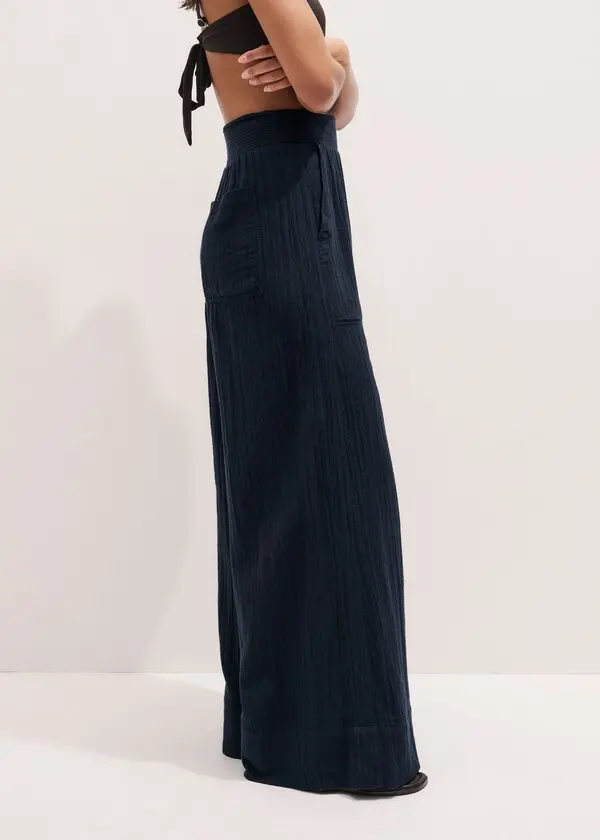 ME+EM Wide-leg Trouser - Navy