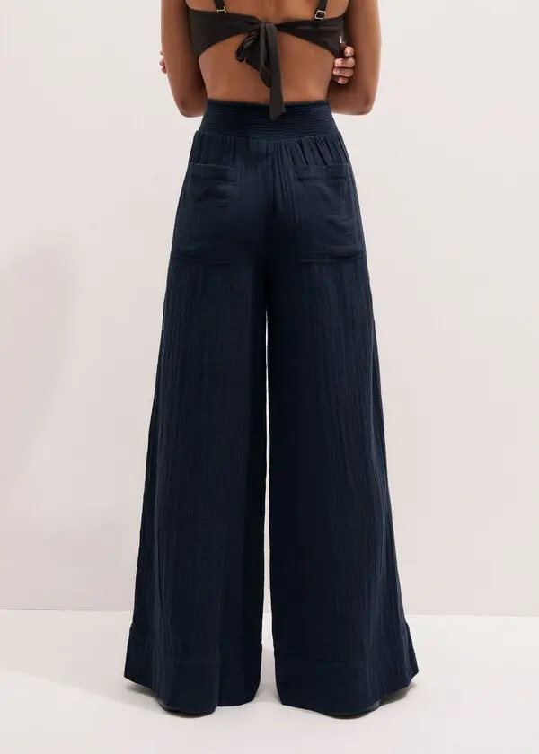 ME+EM Wide-leg Trouser - Navy