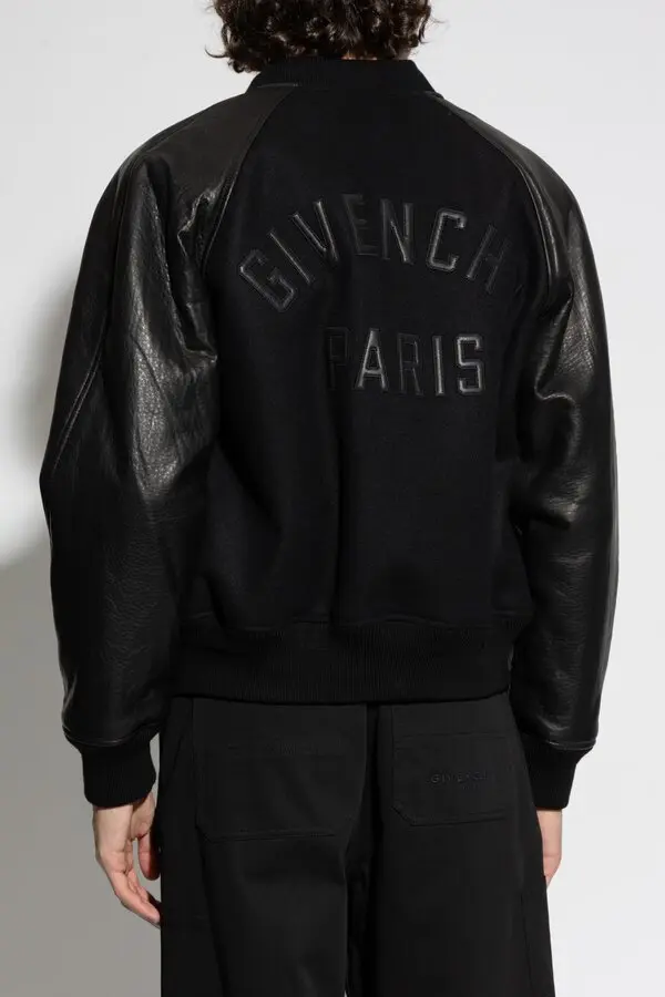 Givenchy Wool And Lambskin Leather Bomber Jacket