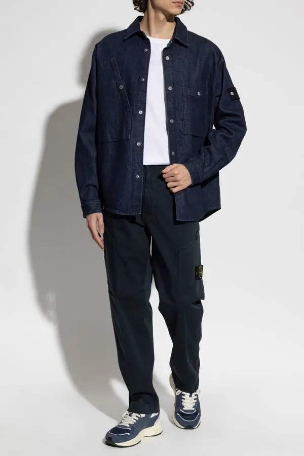 Stone Island Trousers With Logo