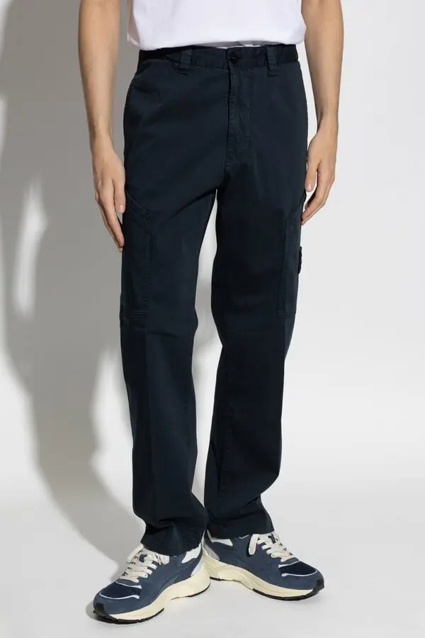 Stone Island Trousers With Logo