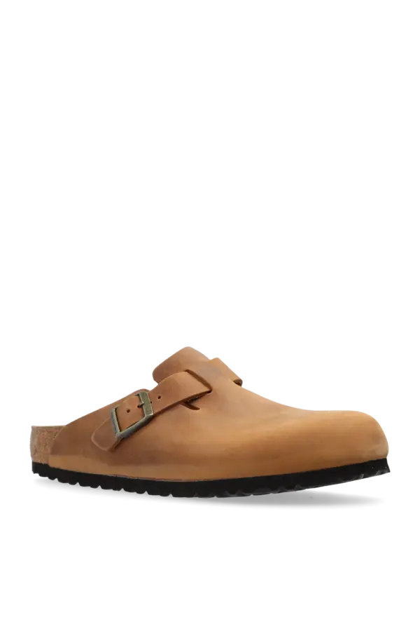 BIRKENSTOCK Boston Bs Suede Leather Sliders