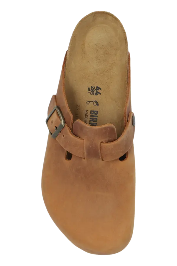 BIRKENSTOCK Boston Bs Suede Leather Sliders