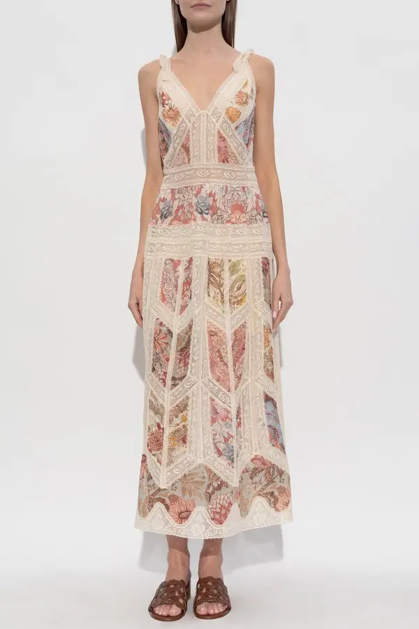Zimmermann Lace Insert Midi Dress