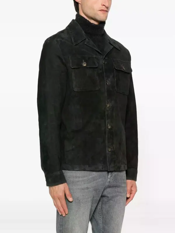 Eleventy Buttoned Flap-pockets Jacket - Black