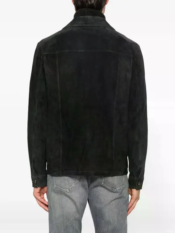 Eleventy Buttoned Flap-pockets Jacket - Black