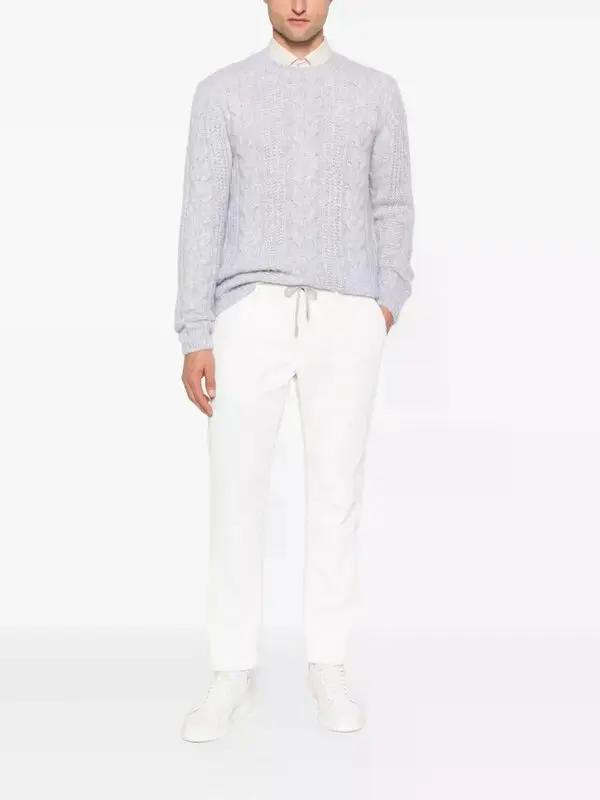 Eleventy Cable-knit Crew-neck Sweater