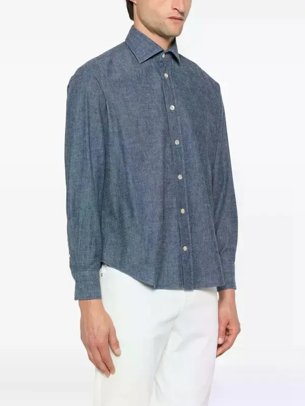 Eleventy Button-down Denim Shirt