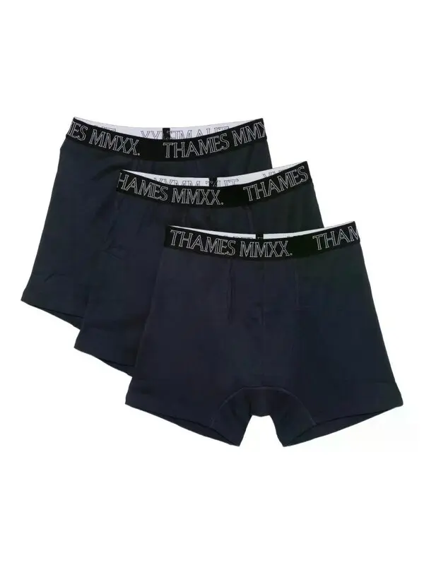 THAMES MMXX Logo-waistband Boxers - Blue
