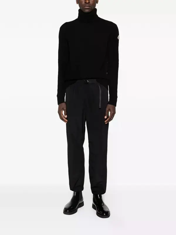 Moncler Turtleneck Long-sleeve Sweater With Logo Patch