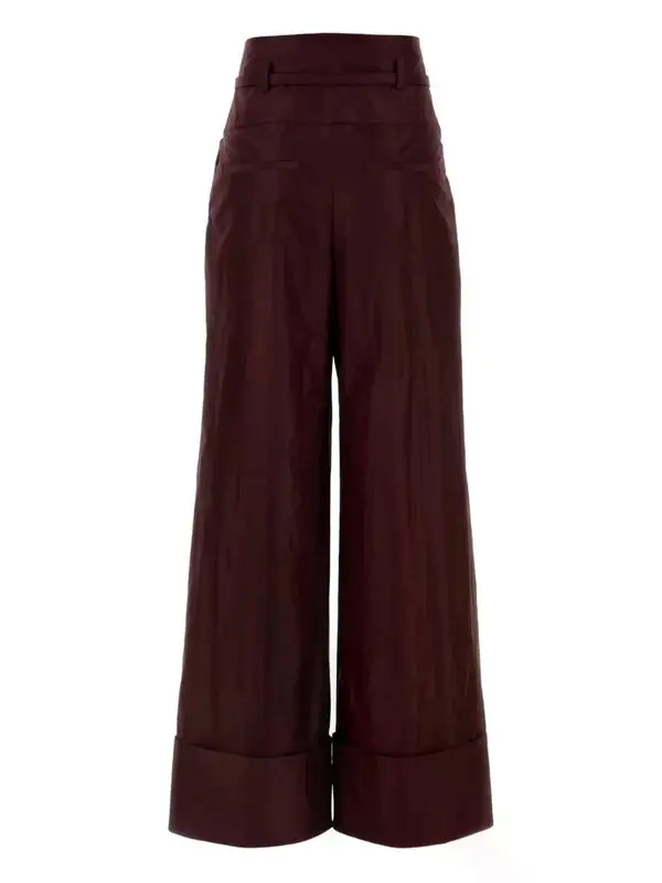 Fendi Taffeta-buckle Trousers