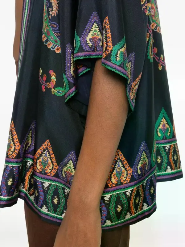Etro Paisley Trimmed Jacket - Blue