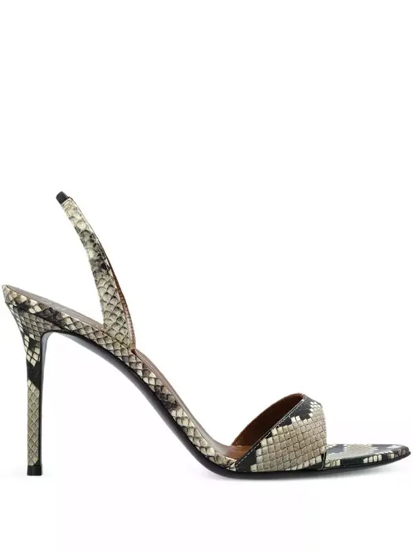 GIUSEPPE ZANOTTI 110mm Snakeskin-print Stiletto Sandals