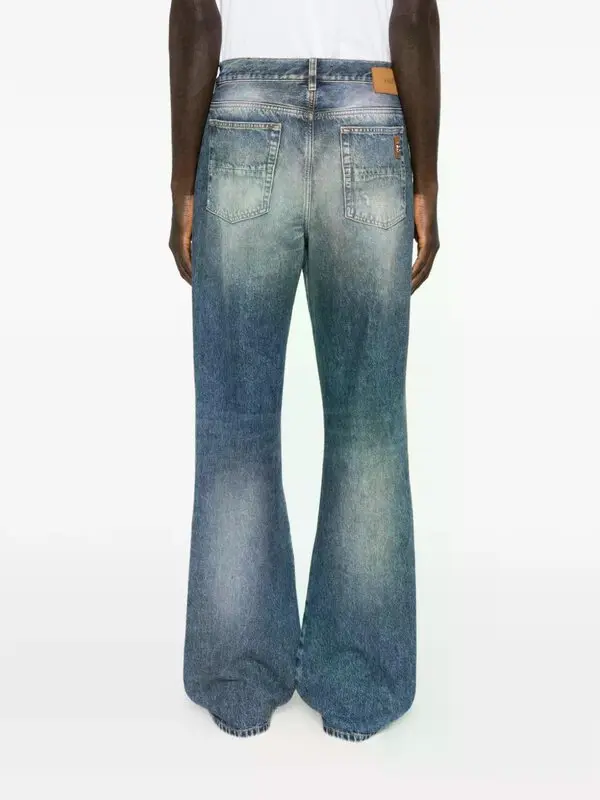 Amiri Ripped-knee Bootcut Jeans
