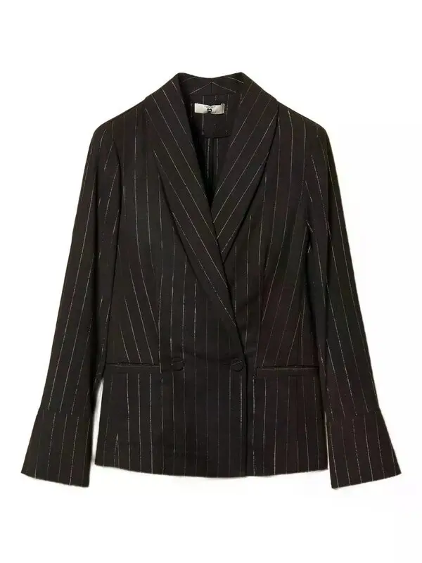TWINSET Pinstriped Double-breasted Blazer