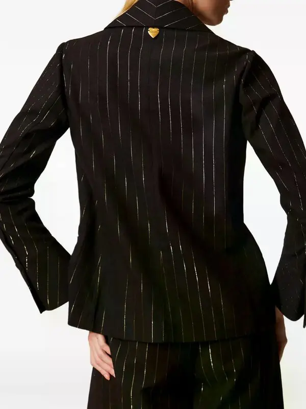 TWINSET Pinstriped Double-breasted Blazer