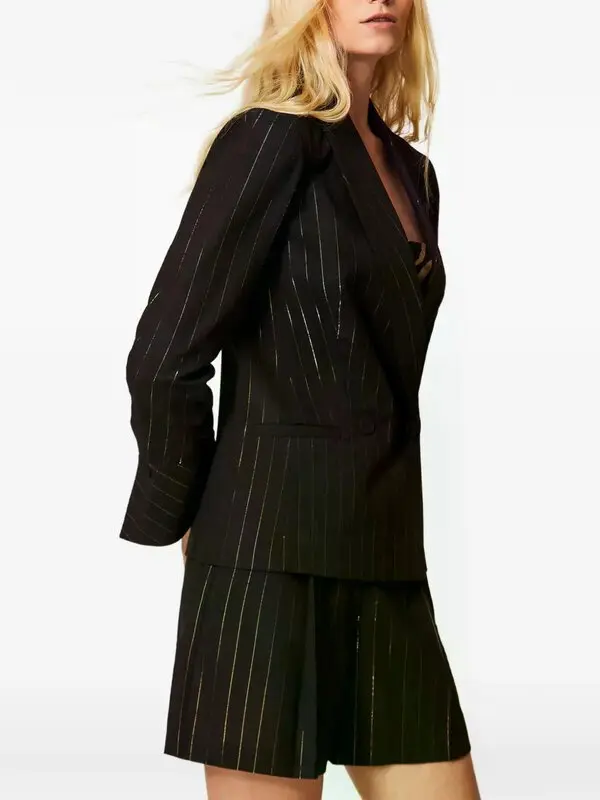 TWINSET Pinstriped Double-breasted Blazer