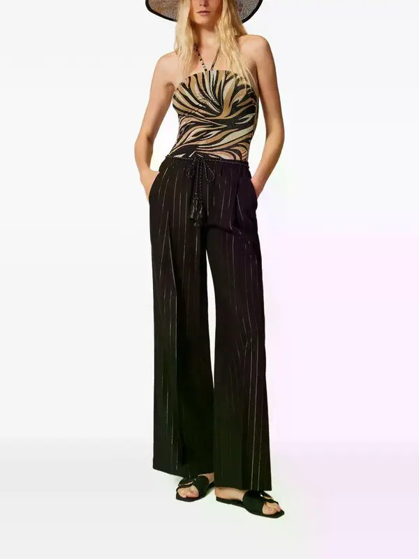 TWINSET Pinstriped Palazzo Trousers