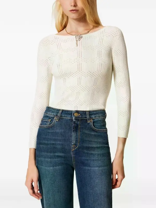 TWINSET Ribbed Knit Top