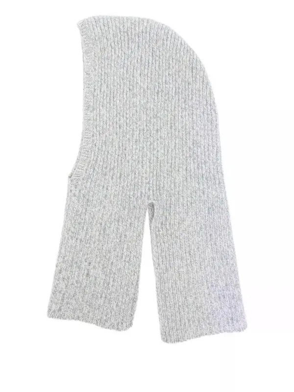 Eleventy Ribbed Wool Balaclava - Grey