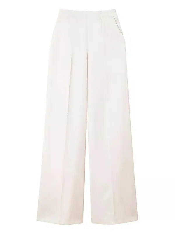 TWINSET Palazzo Trousers In Duchess Fabric