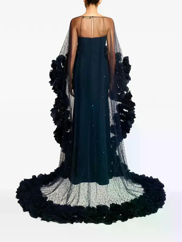 Jenny Packham Petal Bloom Ruffle-detailed Cape