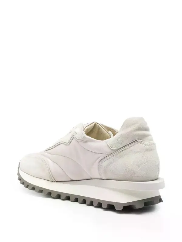 Eleventy Suede Panelled Trainers - Neutrals