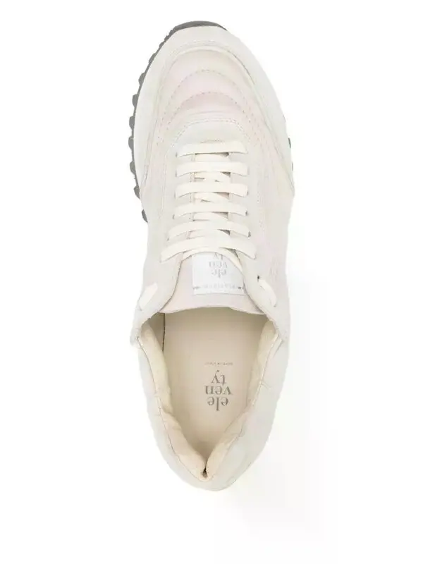 Eleventy Suede Panelled Trainers - Neutrals