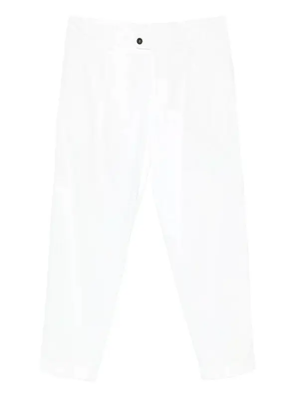 Eleventy Pleat-detail Trousers - White