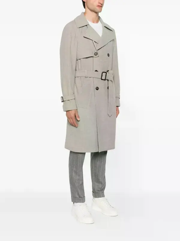 Eleventy Belted Double-breasted Trench Coat