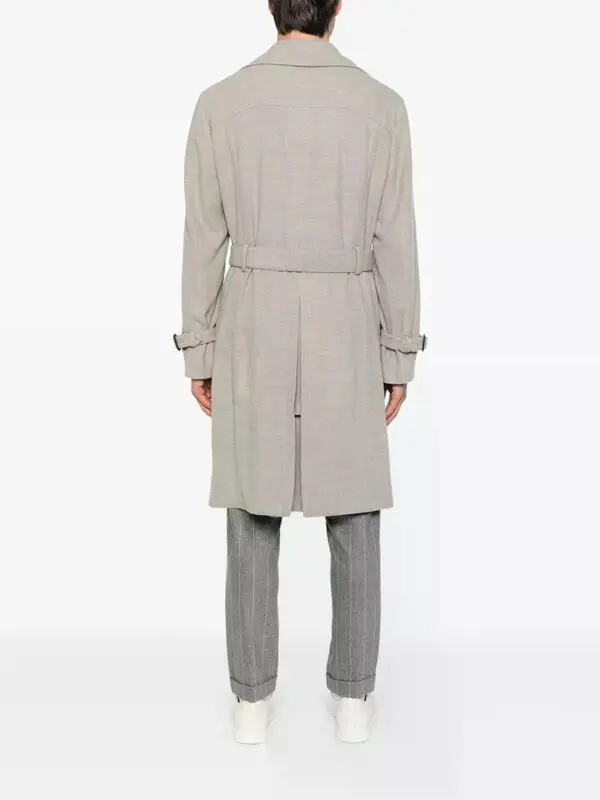 Eleventy Belted Double-breasted Trench Coat