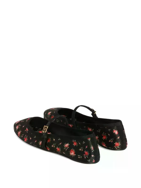 Dolce & Gabbana Floral Strap Ballet Flats