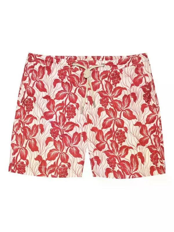 Orlebar Brown Floral-print Swim Shorts - Red