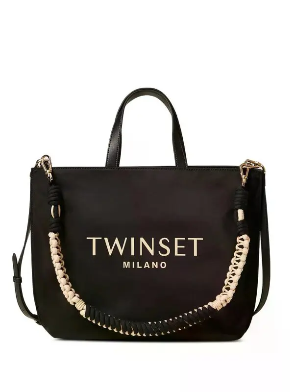 TWINSET Logo Strap Tote Bag