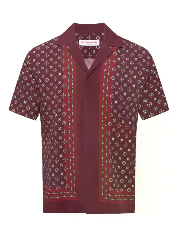 Orlebar Brown Maitan Luminis Border Geometric-patterned Shirt