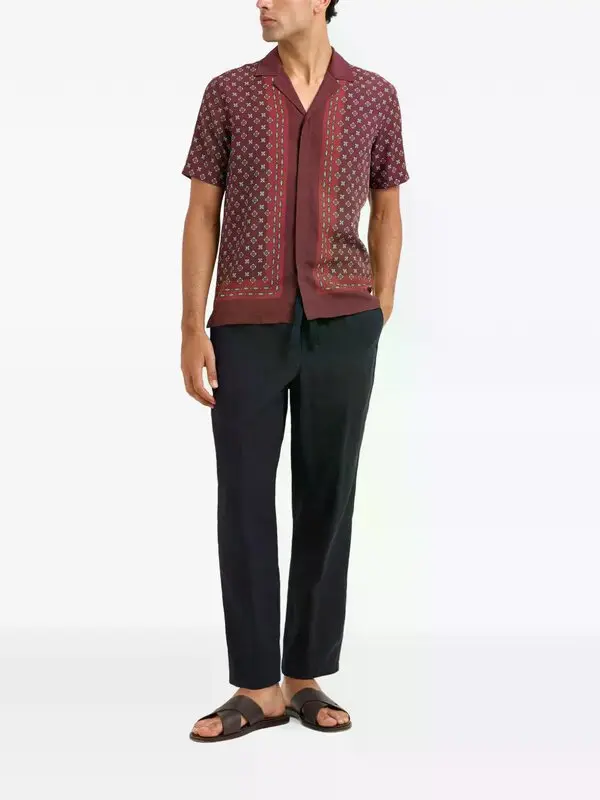 Orlebar Brown Maitan Luminis Border Geometric-patterned Shirt