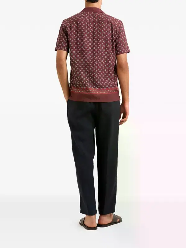 Orlebar Brown Maitan Luminis Border Geometric-patterned Shirt