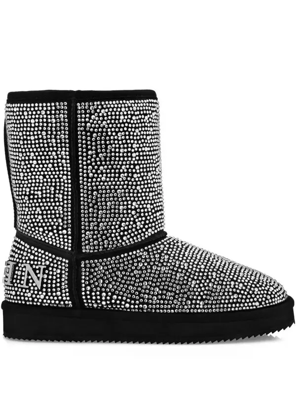 Philipp Plein Embellished Flat Ankle Boots