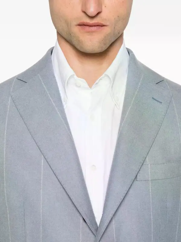 Eleventy Pinstripe Single-breasted Suit - Blue