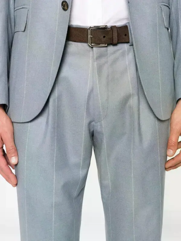 Eleventy Pinstripe Single-breasted Suit - Blue